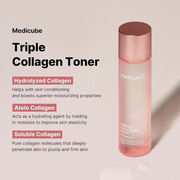 MEDICUBE Triple Collagen Toner 4.0, 140ml | Moody Skin